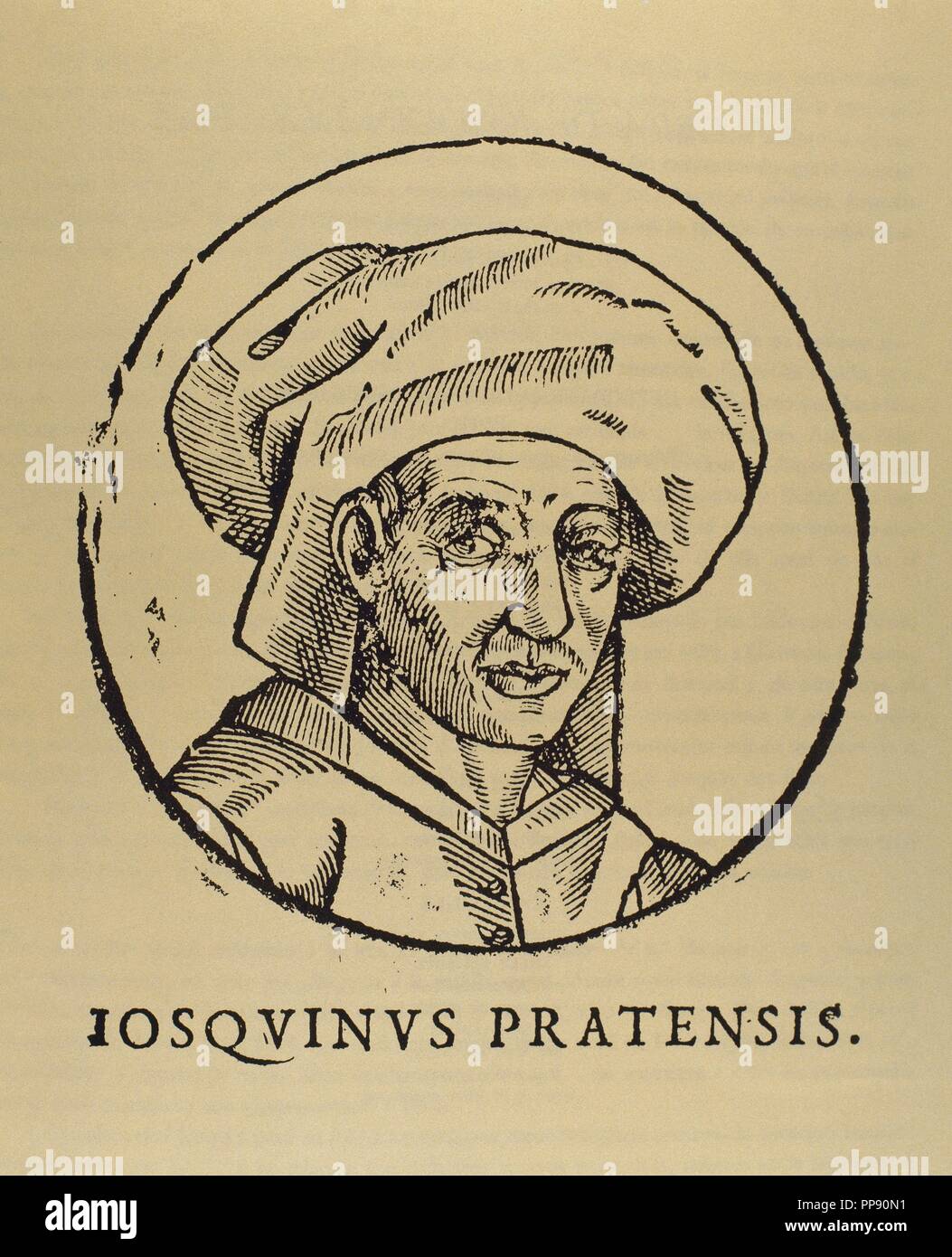 Josquin Des Pres (ca.1450-1521). French composer. Engraving after a ...