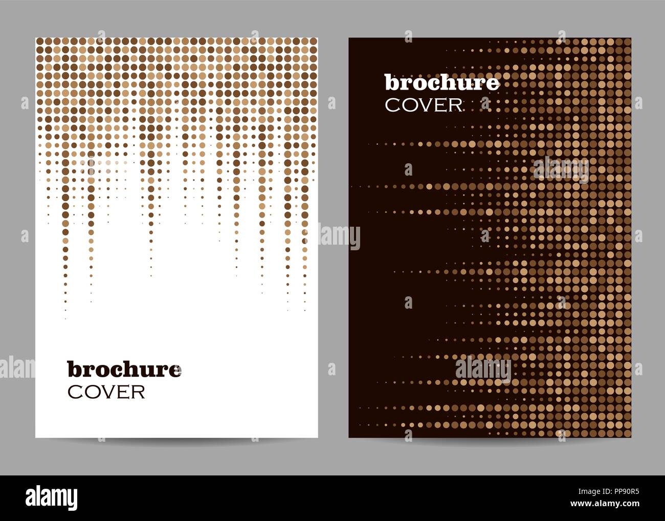 Brochure template layout design. Abstract brown dotted background Stock ...