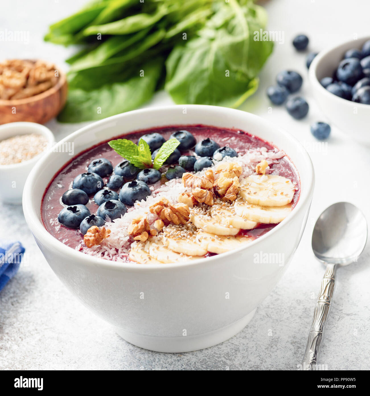 Top view acai bowl hi-res stock photography and images - Alamy