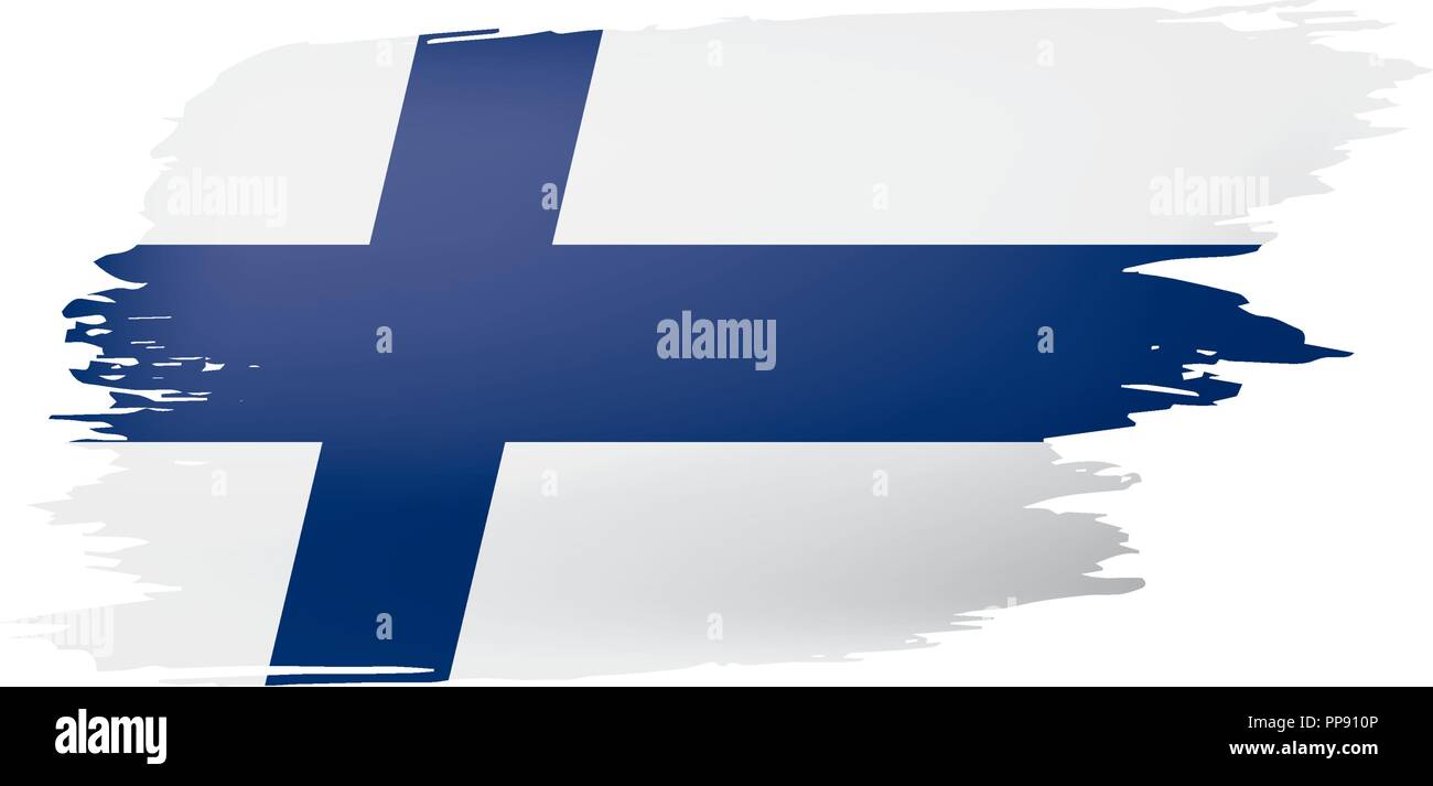 Finland flag, vector illustration on a white background Stock Vector ...