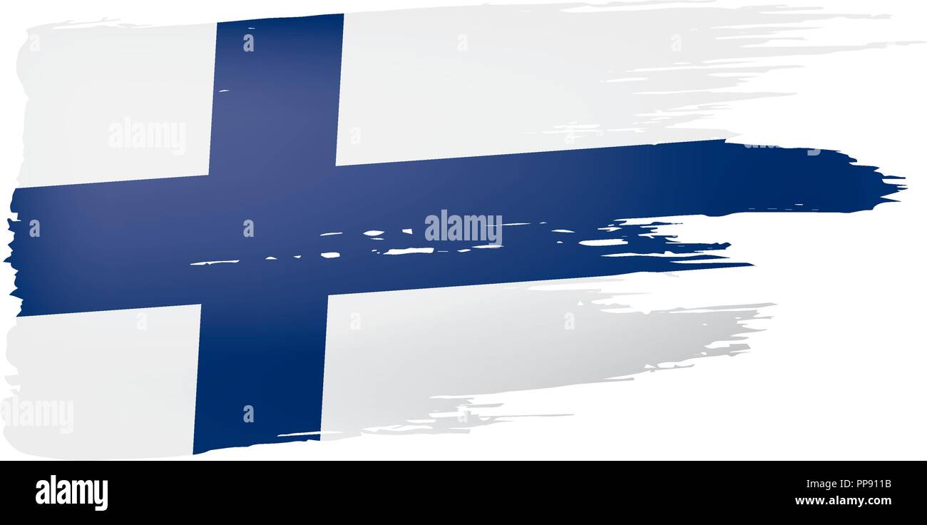 Finland flag, vector illustration on a white background Stock Vector ...
