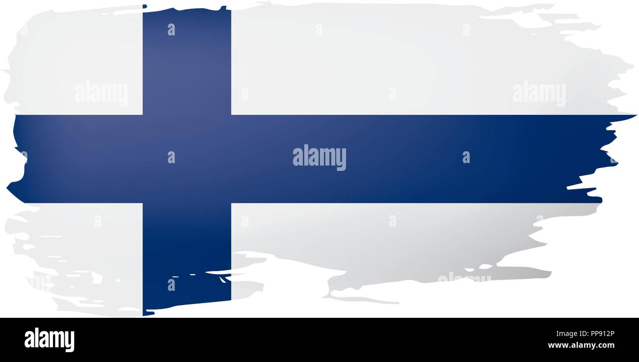 Finland flag, vector illustration on a white background Stock Vector ...