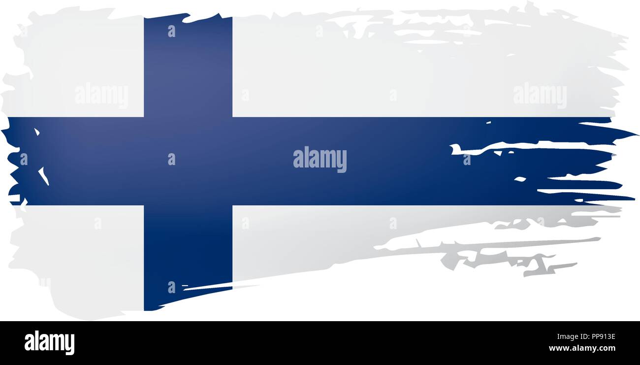 Finland flag, vector illustration on a white background Stock Vector ...