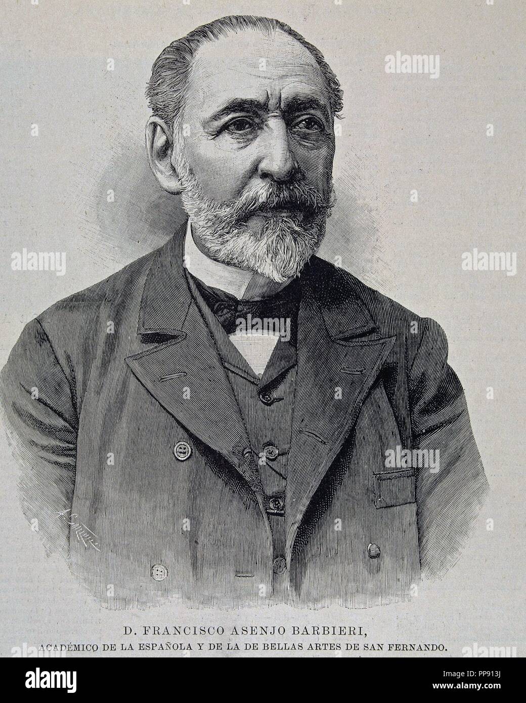 ASENJO BARBIERI , FRANCISCO. COMPOSITOR ESPAÑOL. MADRID 1823 - 1894 ...