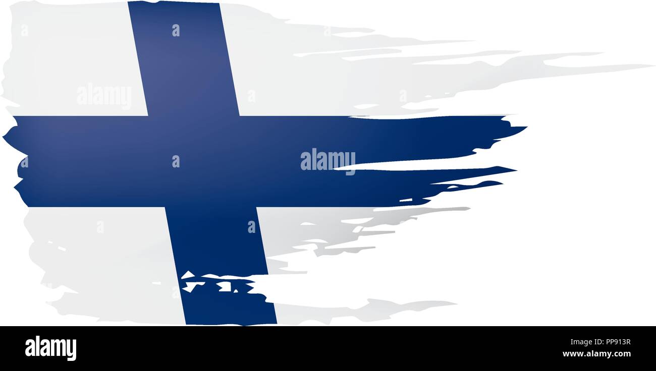 Finland flag, vector illustration on a white background Stock Vector ...