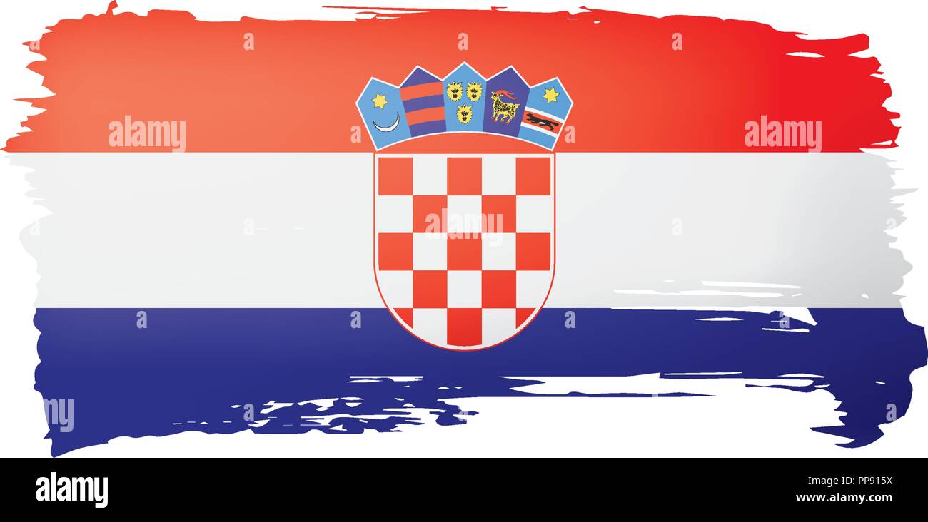 Croatia flag, vector illustration on a white background Stock Vector ...