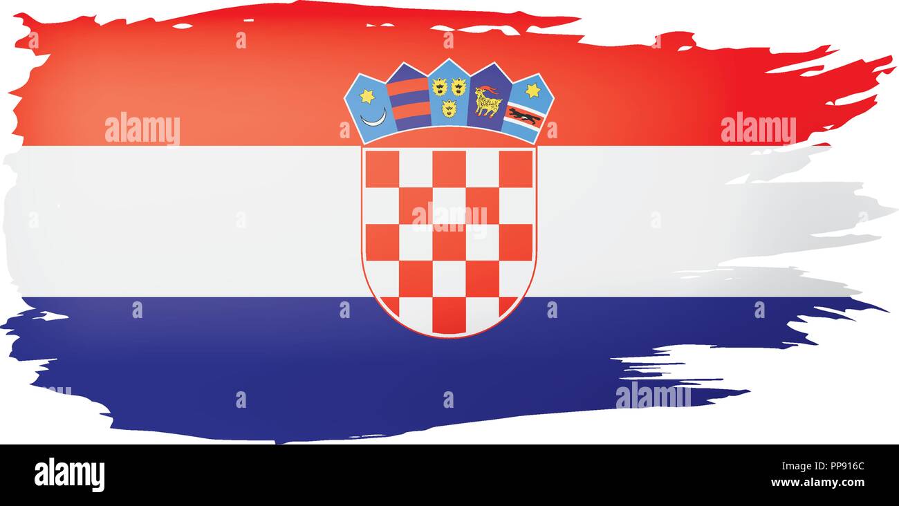 Croatia flag, vector illustration on a white background Stock Vector ...