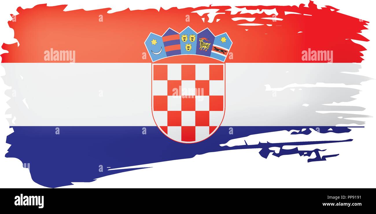 Croatia flag, vector illustration on a white background Stock Vector ...