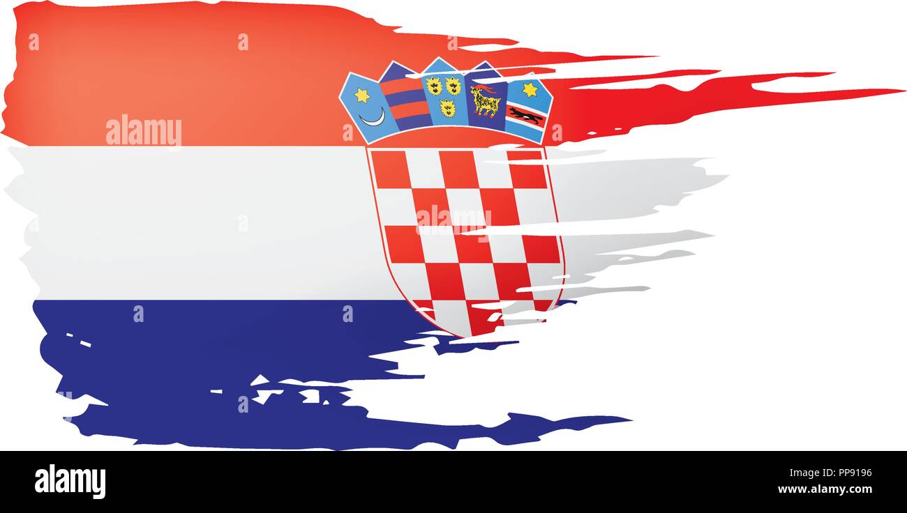 Croatia flag, vector illustration on a white background Stock Vector ...