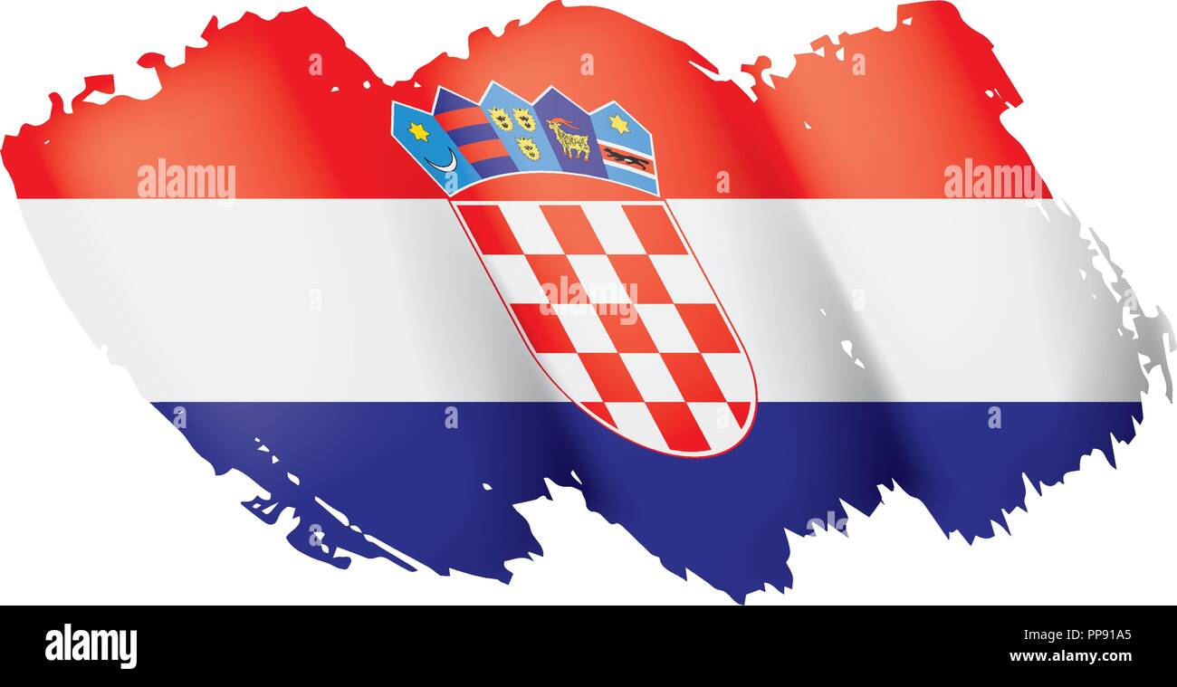 Croatia flag, vector illustration on a white background Stock Vector ...