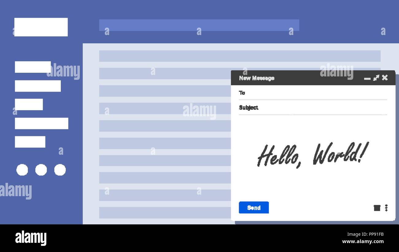 Email Blank Template Vector. For Website Letter. Contact Form. Web ...