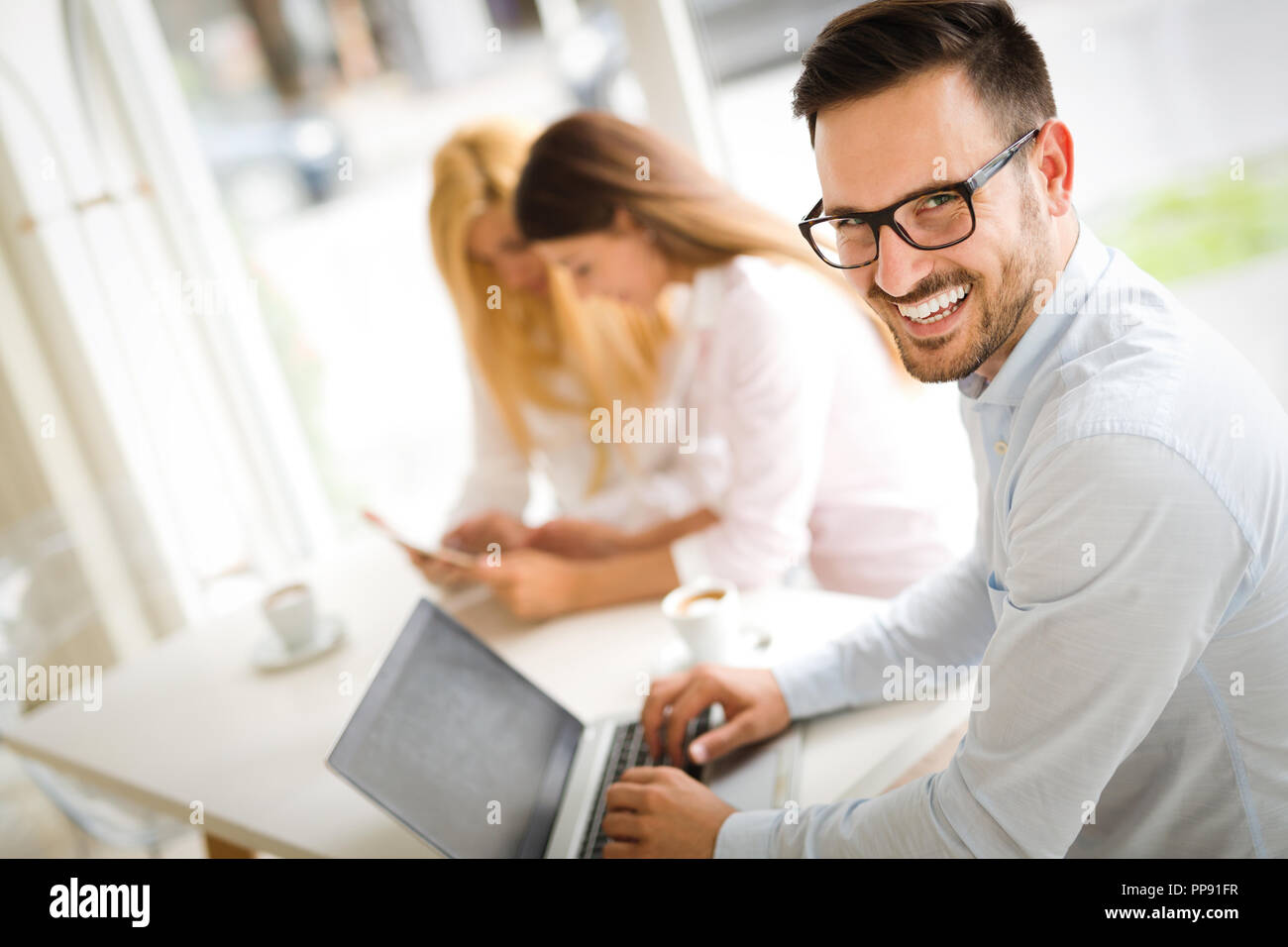 Business people having fun in office Stock Photo - Alamy