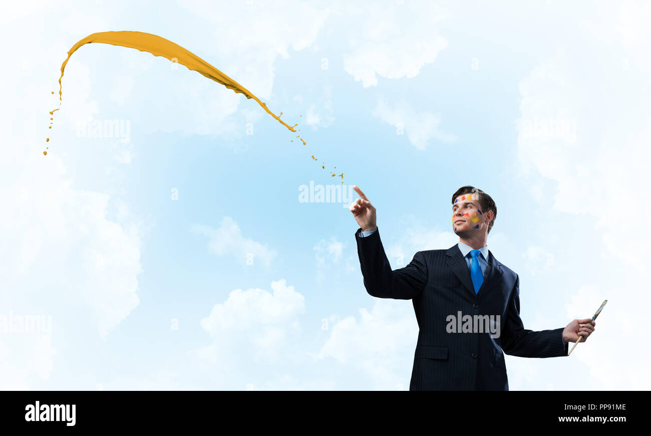 Business inspiration of young man Stock Photo - Alamy