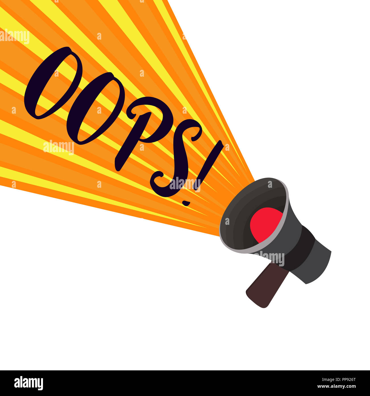 Writing note showing Oops. Business photo showcasing used to show ...