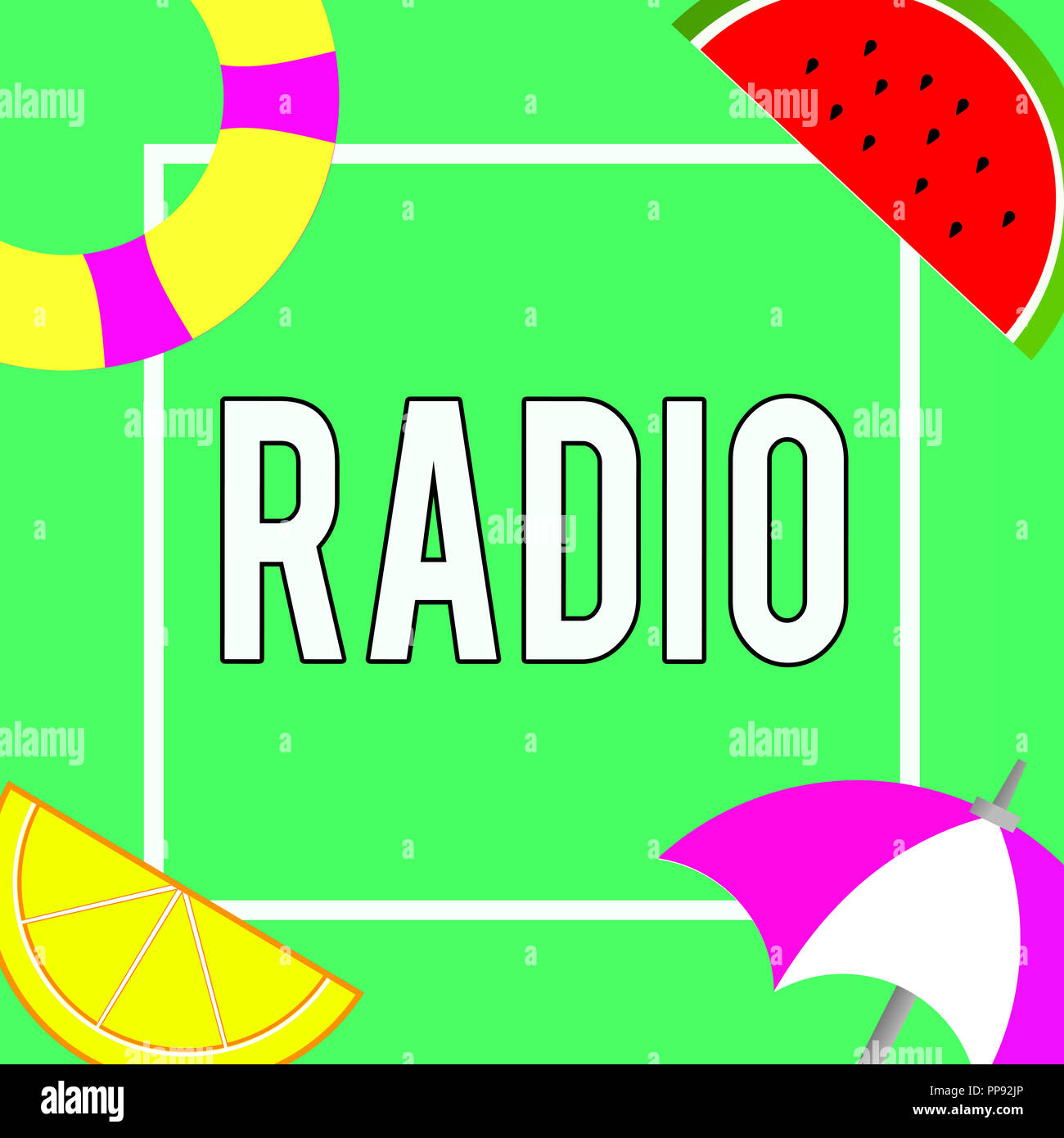 Conceptual hand writing showing Radio. Business photo showcasing ...