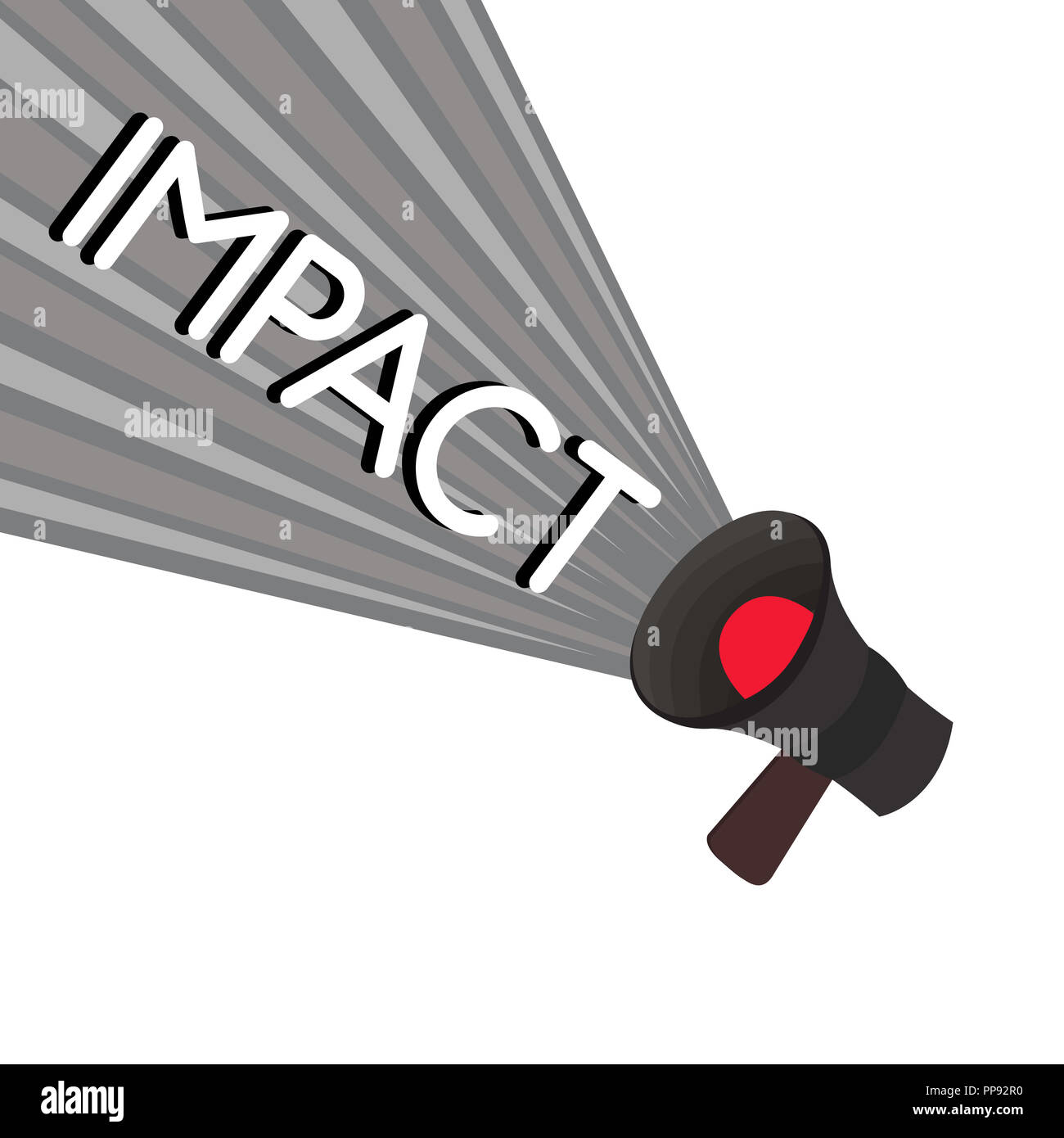 Word writing text Impact. Business concept for action of one object ...