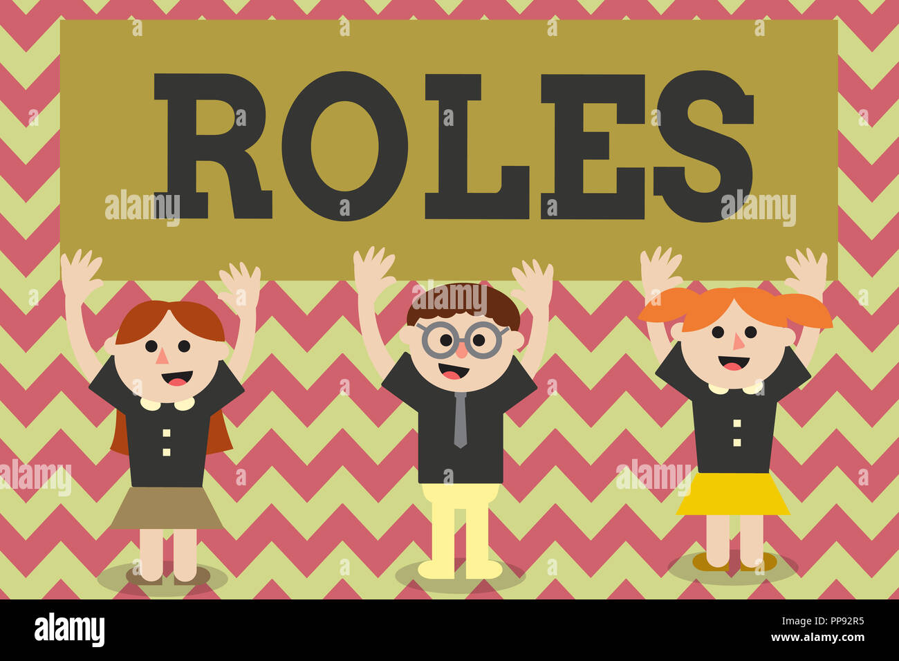 Text sign showing Roles. Conceptual photo part played by person thing ...