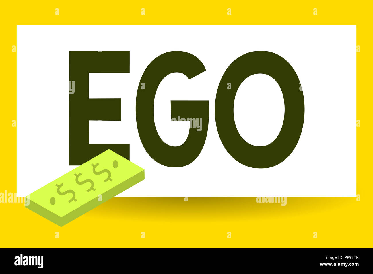 Writing note showing Ego. Business photo showcasing Sense of selfesteem ...