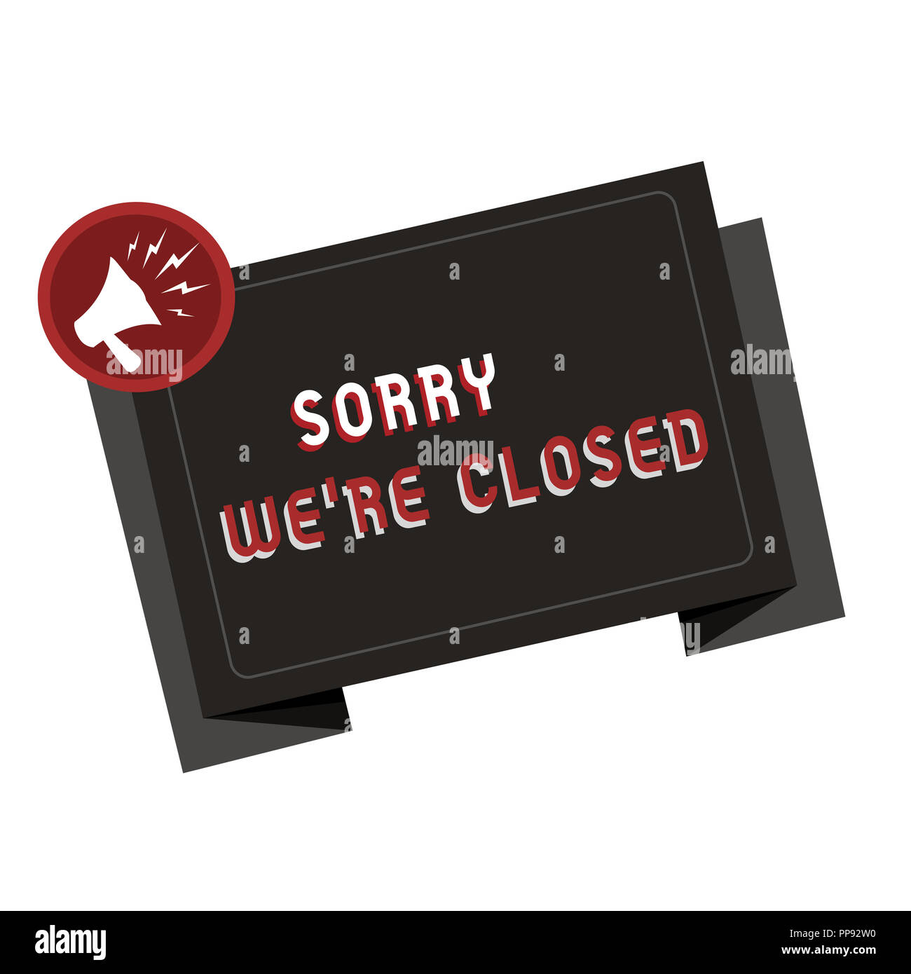 Text sign showing Sorry We re are Closed. Conceptual photo Expression ...