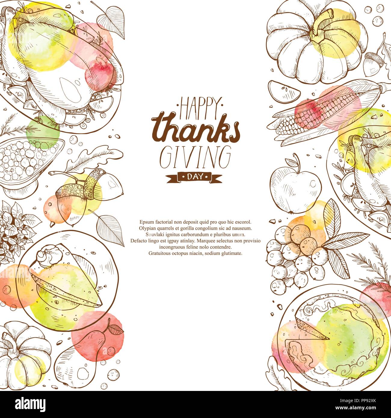 Happy Thanksgiving Poster Stock Vector Image & Art - Alamy