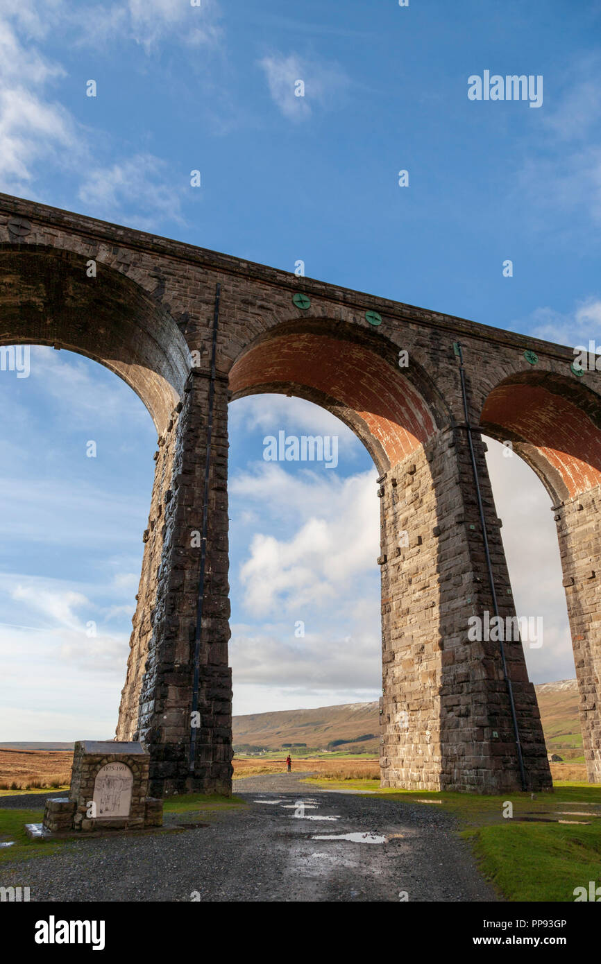 The Ribblehead Viaduct in winter, Yorkshire Dales, England Stock Photo ...