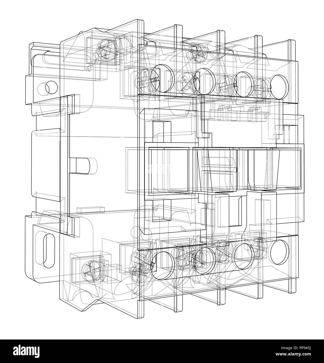 Automatic circuit breaker concept Stock Vector Image & Art - Alamy