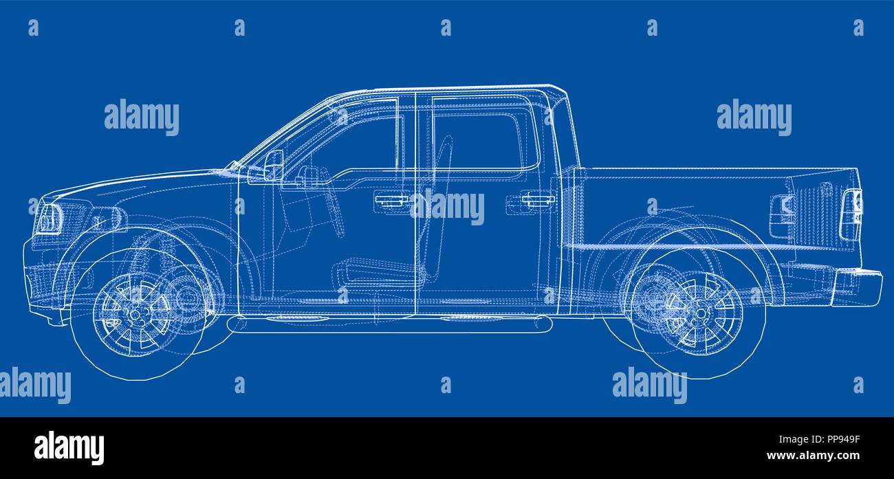 Car SUV drawing outline. Vector rendering Stock Vector Image & Art - Alamy