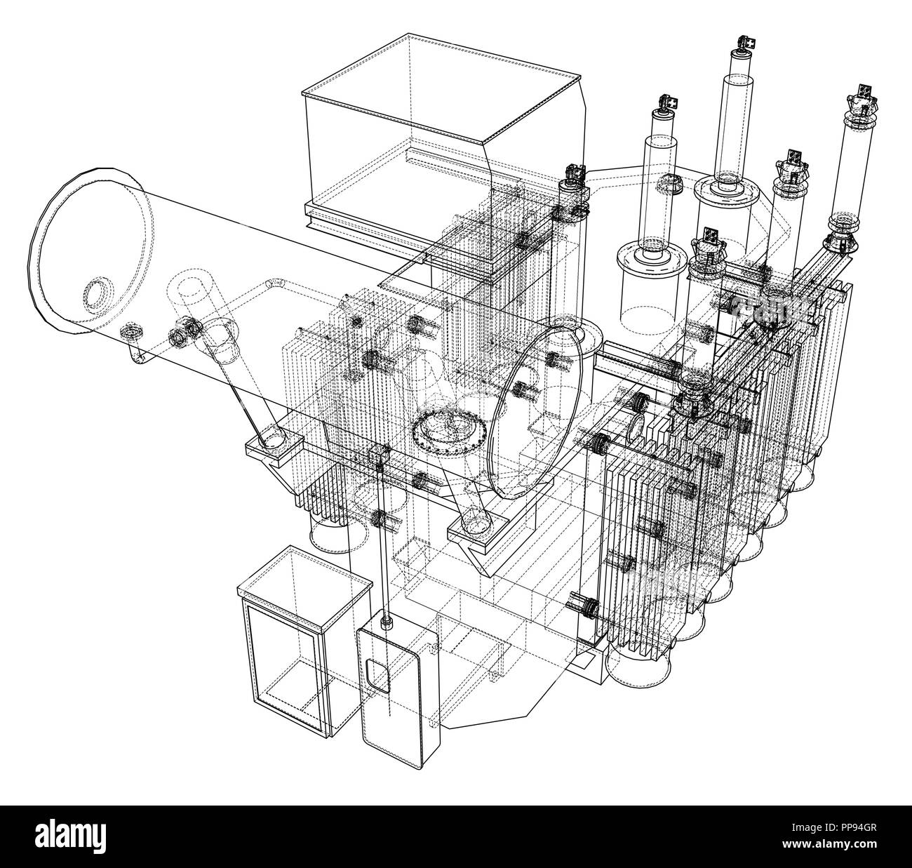 High-voltage transformer concept Stock Vector Image & Art - Alamy