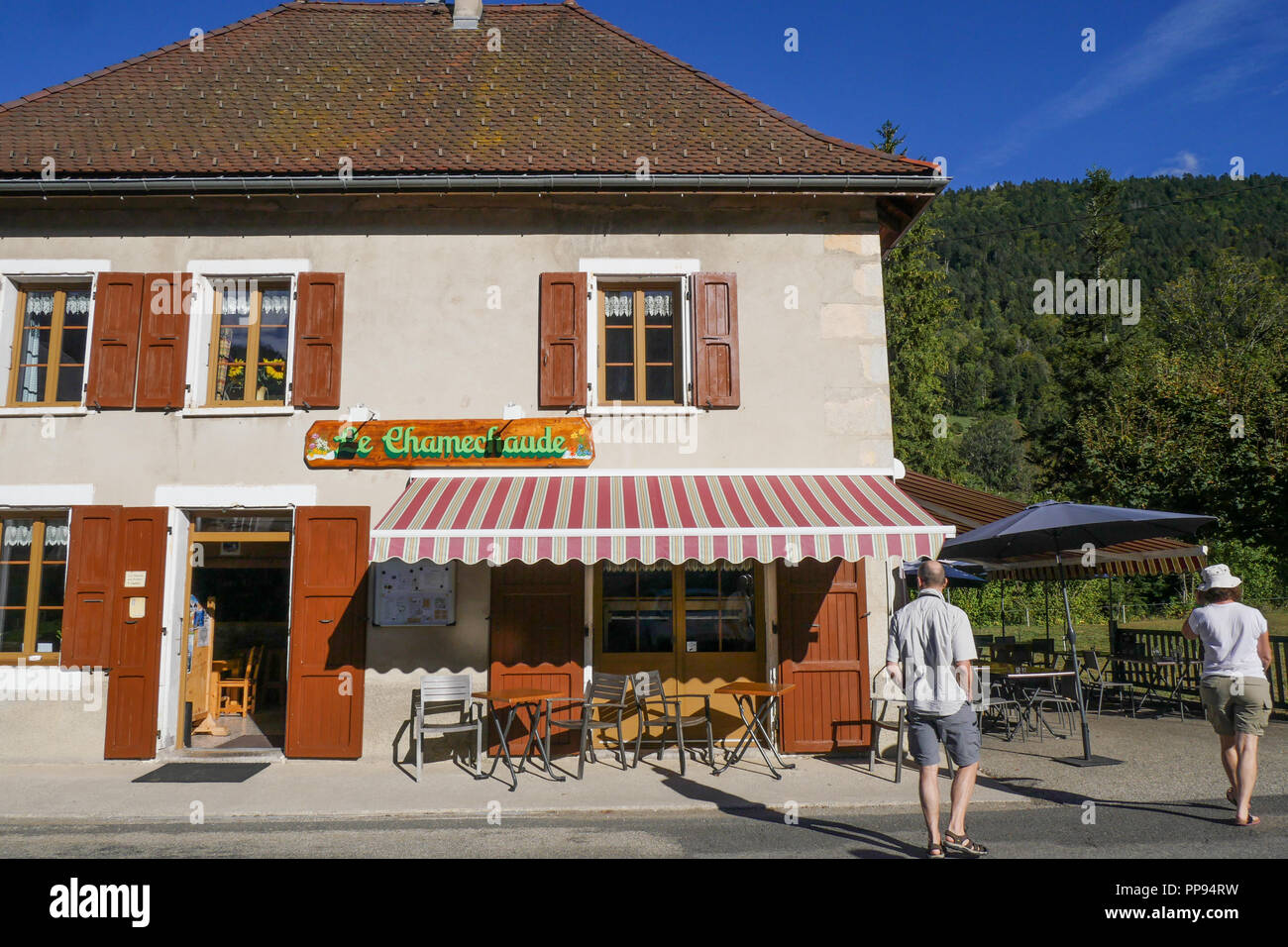 Traditional café-restaurant in Saint-Hugues de Chartreuse, Isere ...