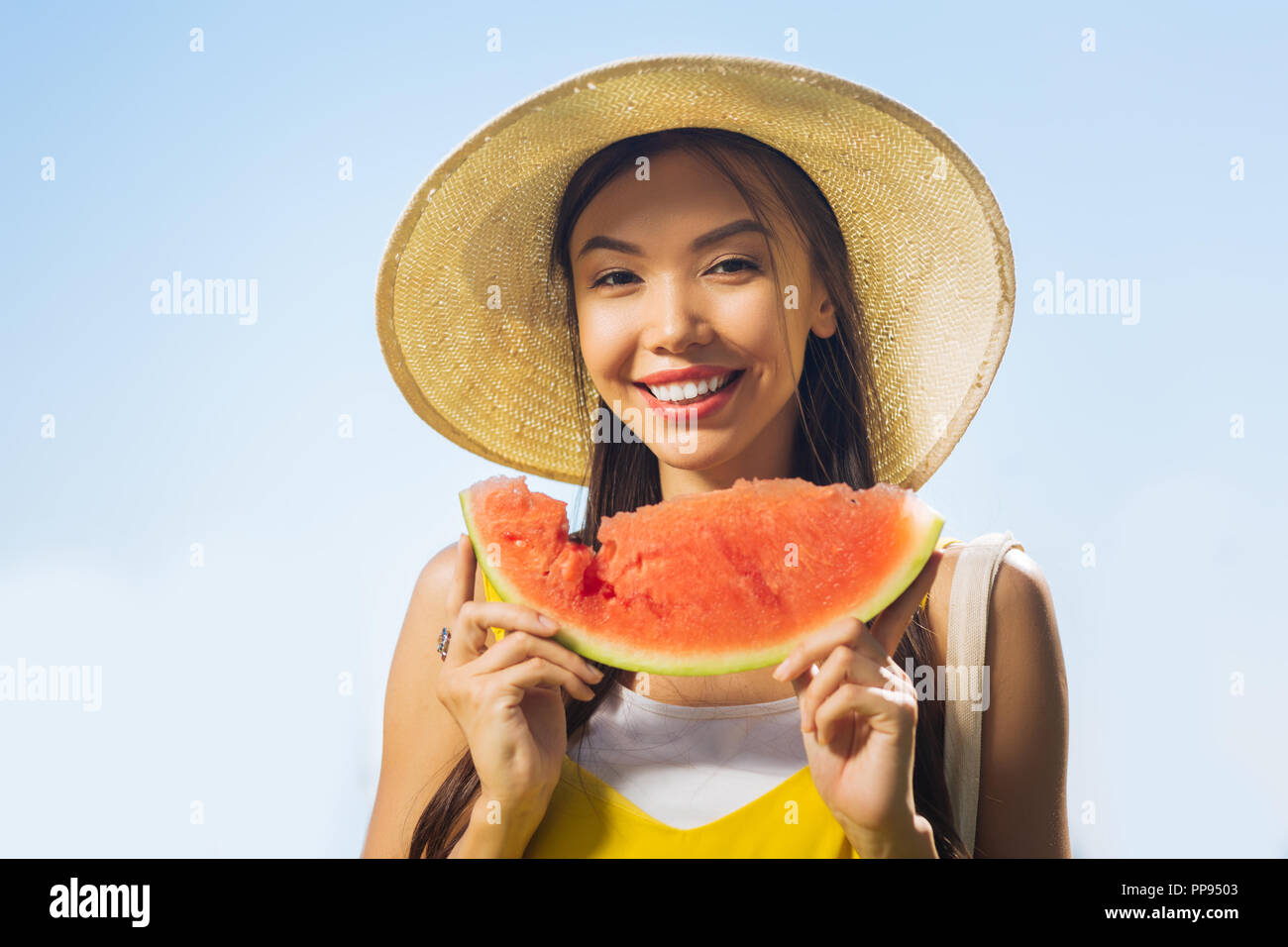 Portrait delighted asian woman hi-res stock photography and images - Alamy