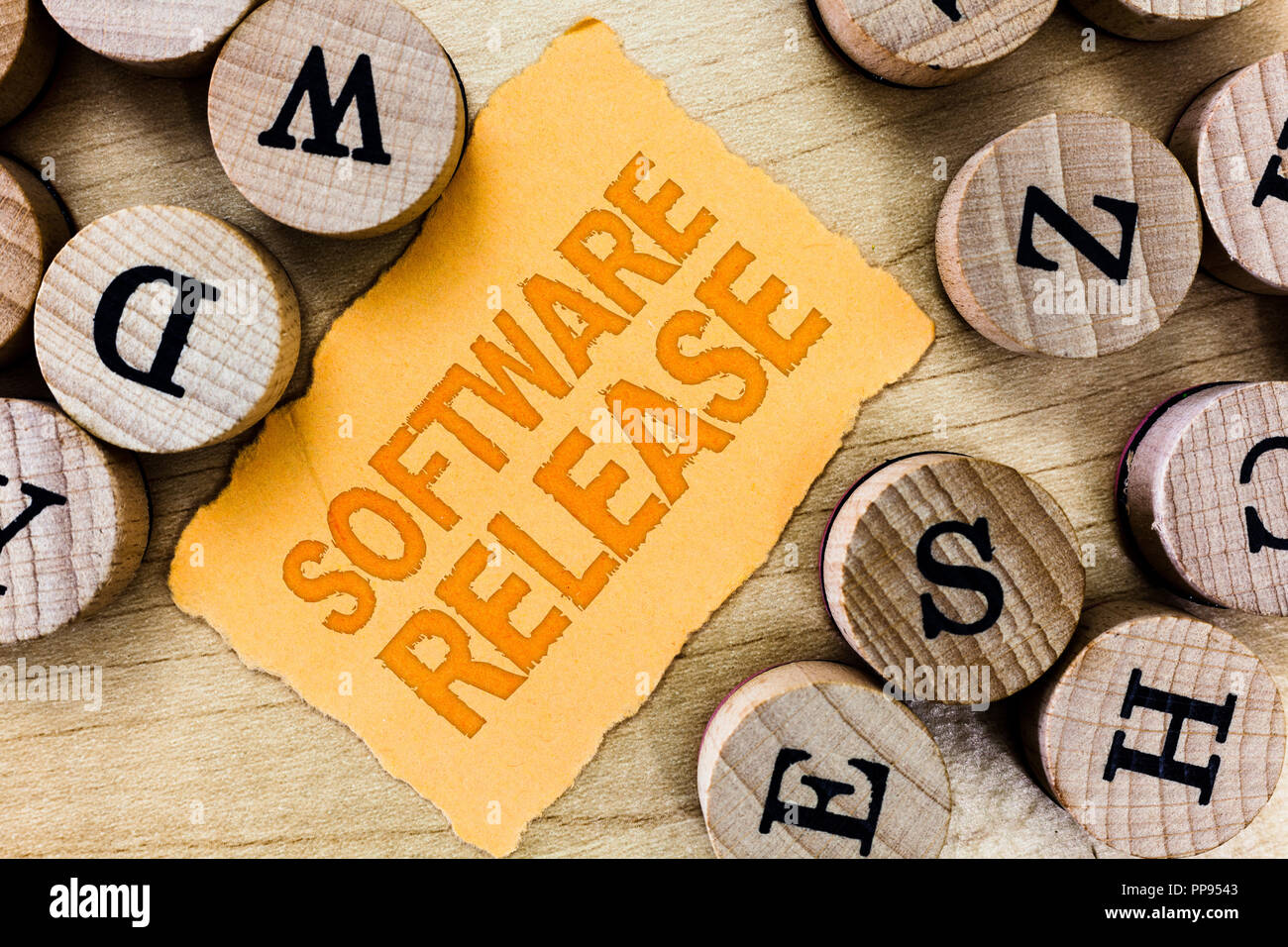 Handwriting text Software Release. Concept meaning sum of stages of ...