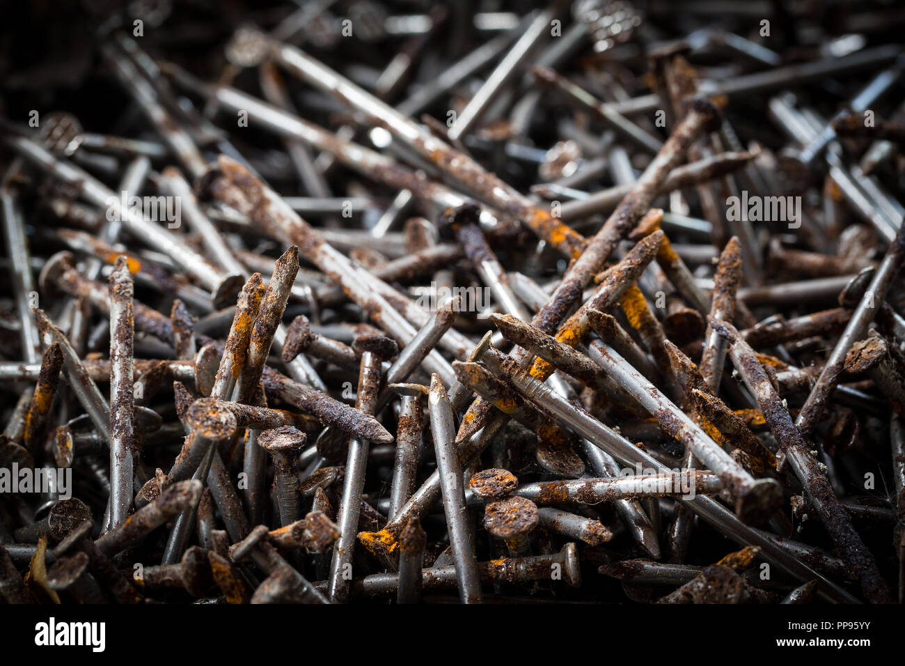 Old rusty nails hi-res stock photography and images - Alamy