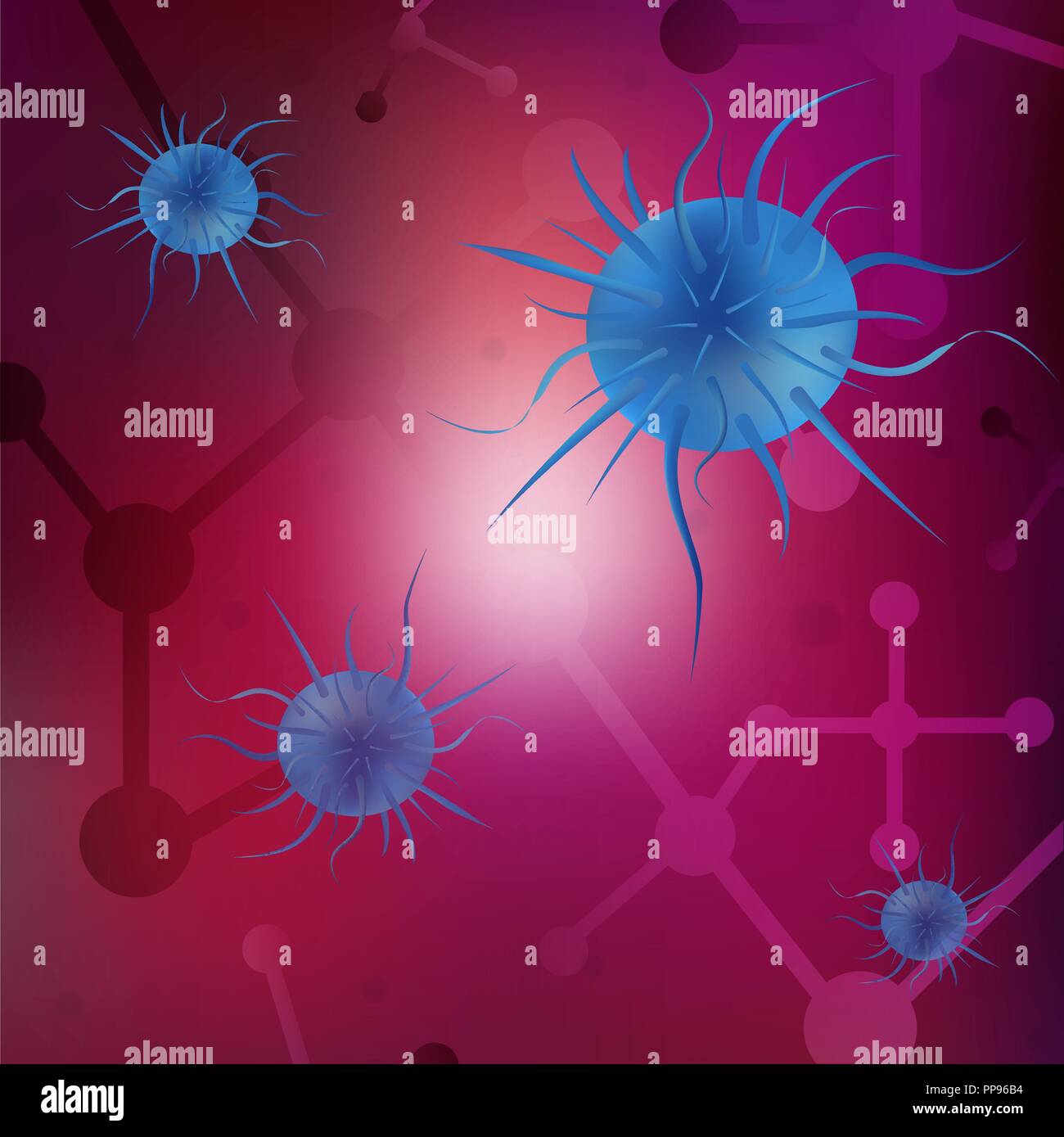 Virus infecting cell Stock Vector Images - Alamy