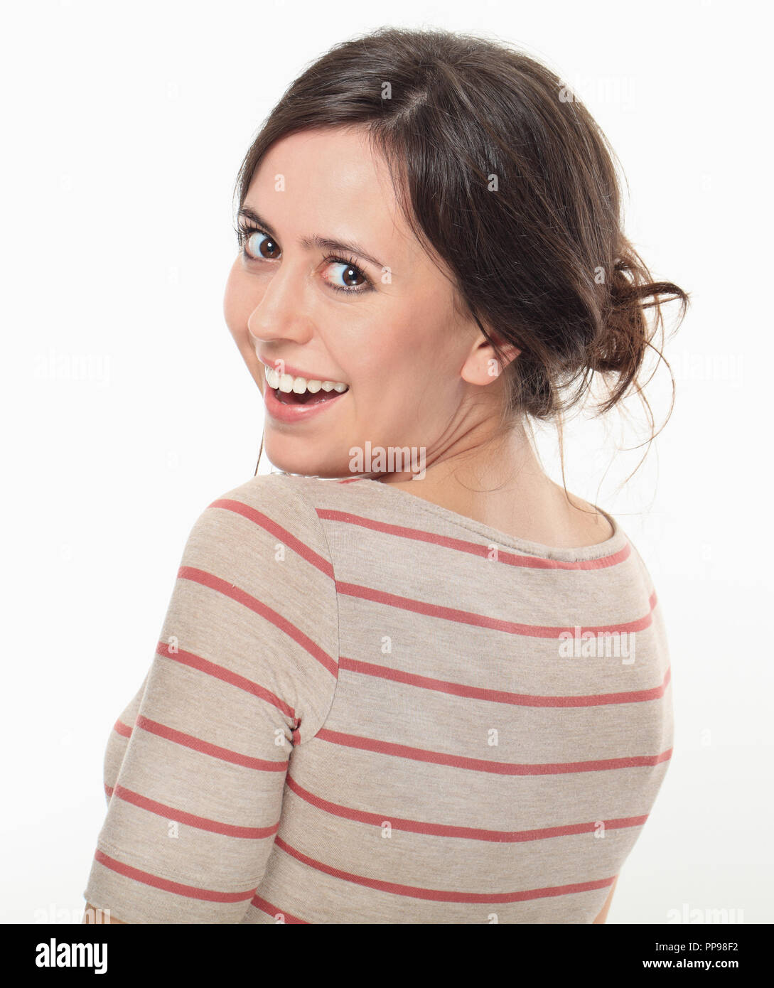 Young brunette model woman hi-res stock photography and images - Alamy