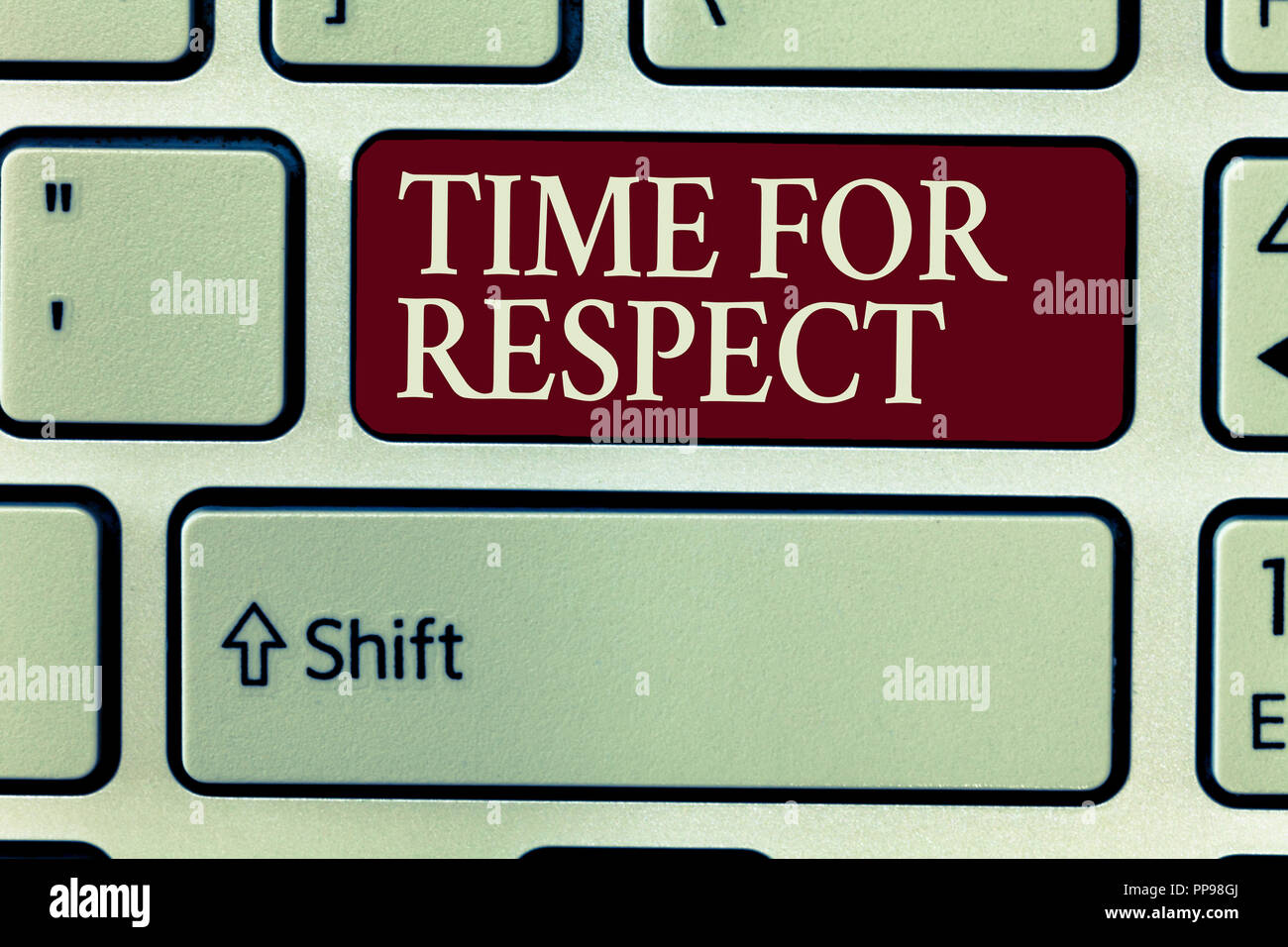 Text sign showing Time For Respect. Conceptual photo when you asking ...