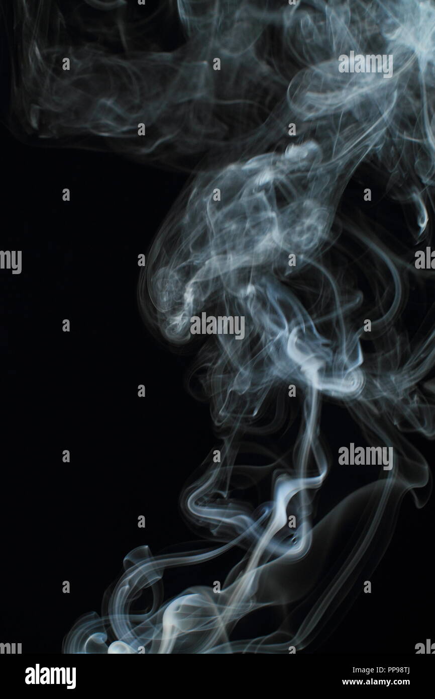 Abstract white smoke texture on black background Stock Photo - Alamy