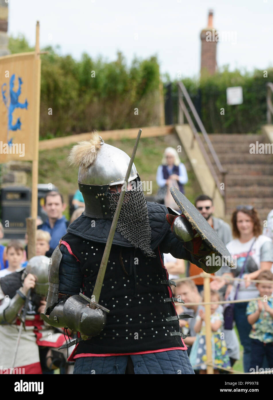 TONBRIDGE, ENGLAND - SEPTEMBER 9, 2018: Warrior dressed in Eastern ...