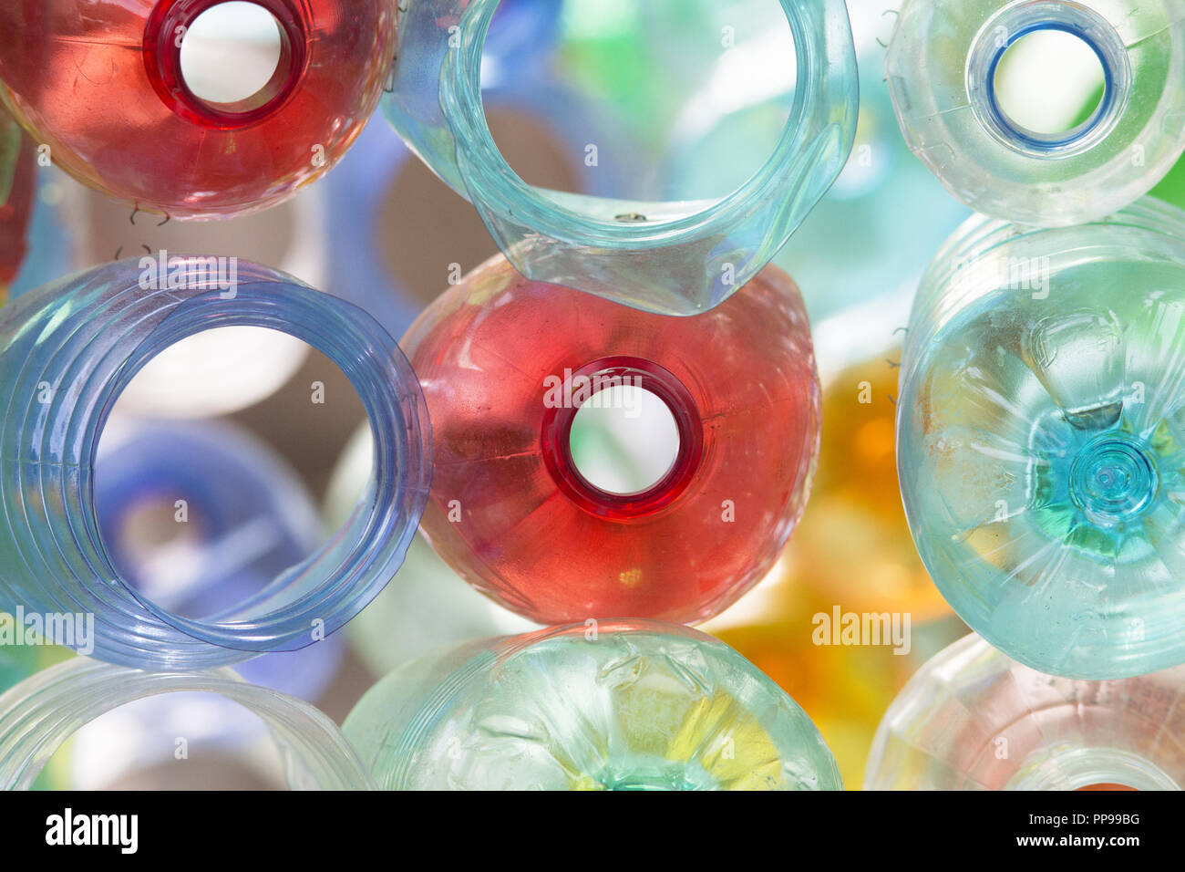 colorful plastic bottles to be recycled in a stack Stock Photo - Alamy