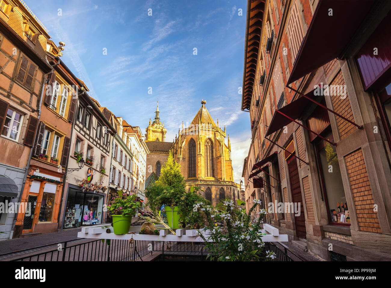 Colmar France, City skyline at Saint Martin Cathedral Stock Photo - Alamy