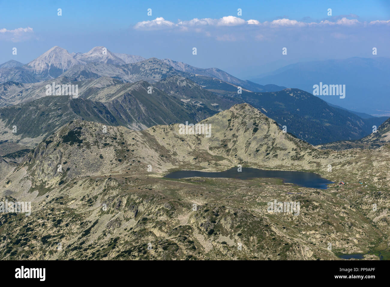 Amazing Panorama from Kamenitsa peak, Pirin Mountain, Bulgaria Stock ...