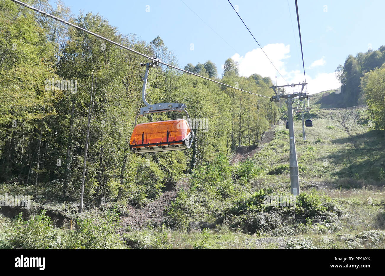 Aerial car riding on mountain hi-res stock photography and images - Alamy