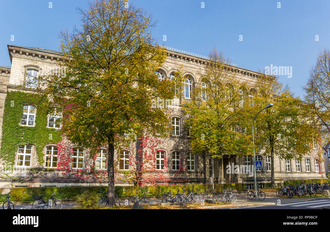 School building of the Max Planck Gymnasium in Gottingen, Germany Stock ...