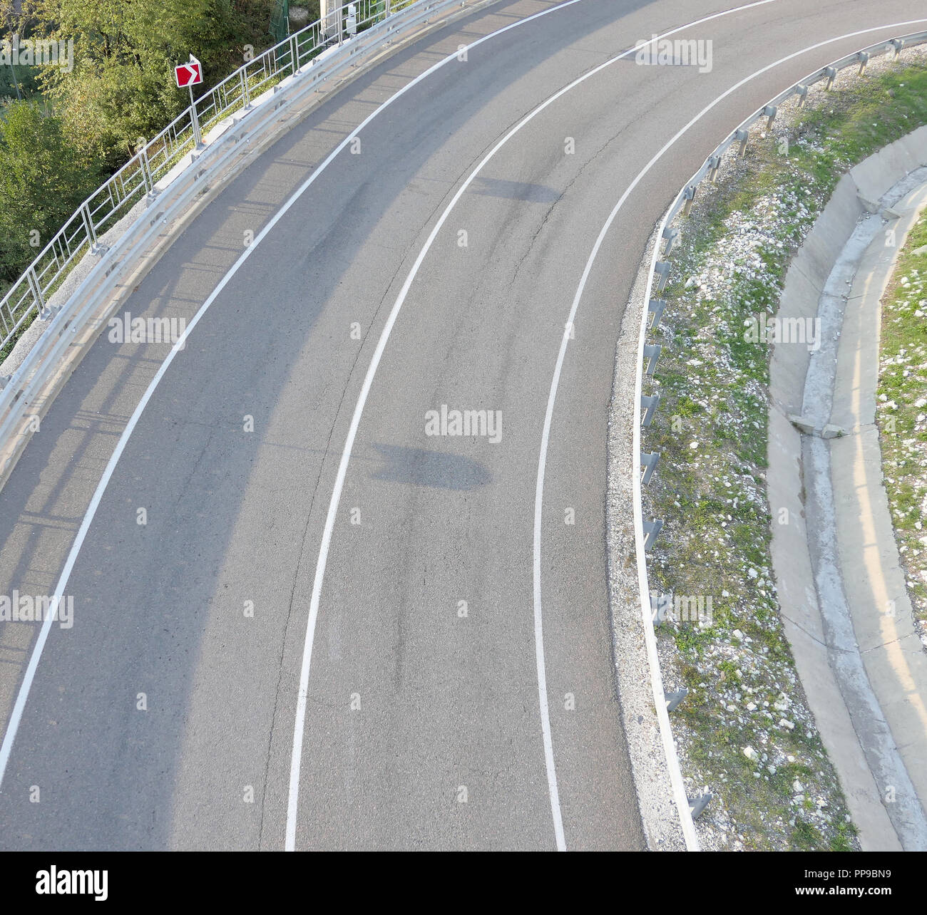 Top view of an asphalt road Stock Photo - Alamy
