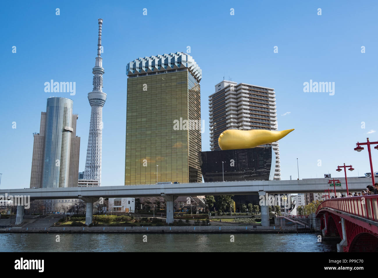 TOKYO, JAPAN - 13 FEB 2018: Asakusa skyline with Tokyo Sky Tree and ...