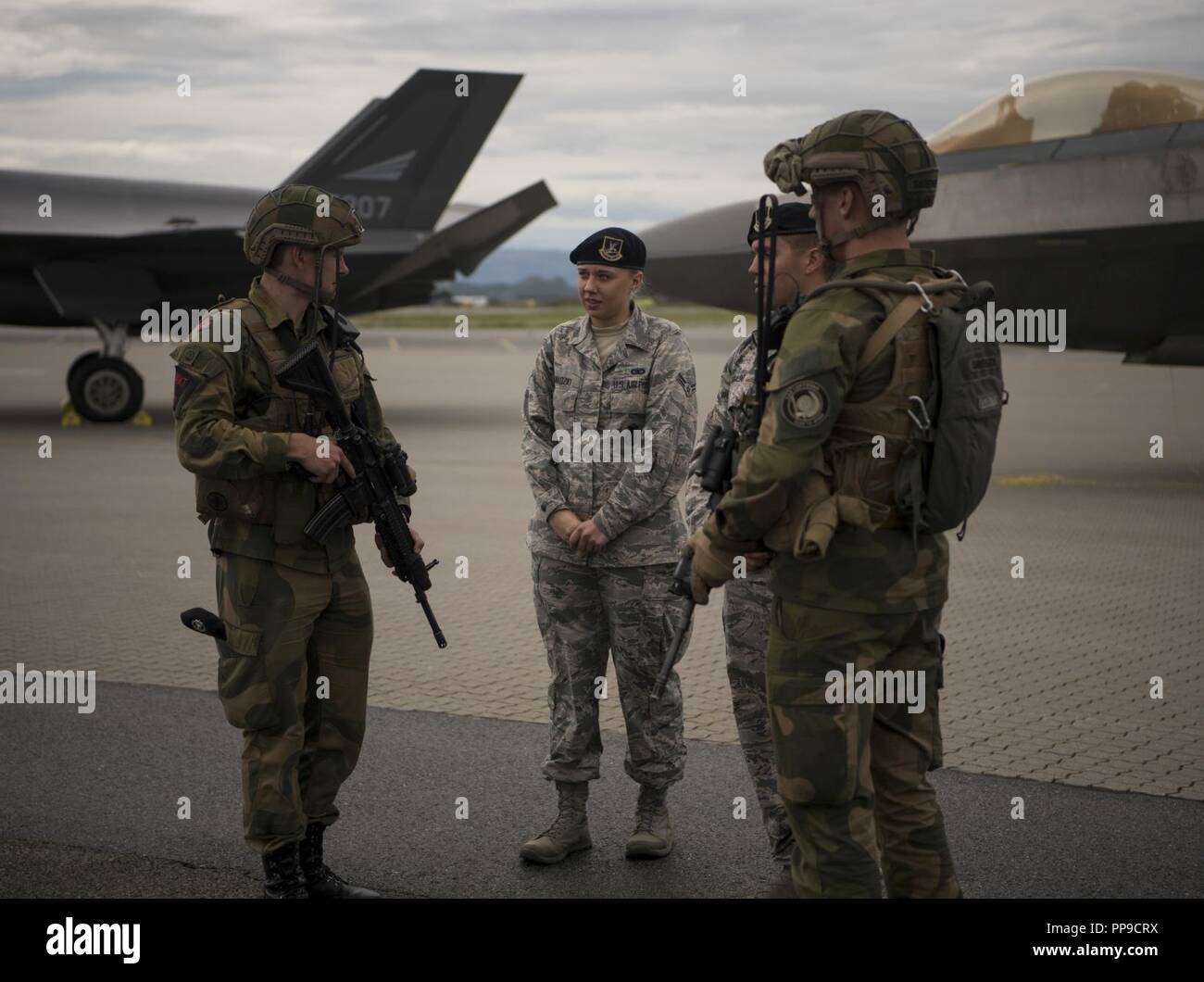 U.S. Airmen from the 325th Security Forces Squadron, 325th Fighter Wing ...