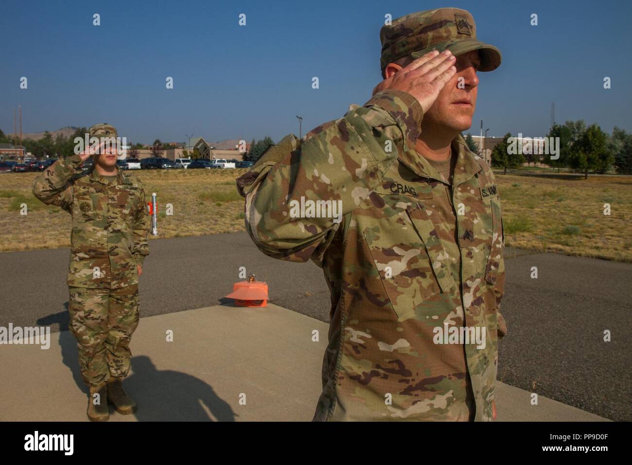 Sgt. Chase Craig (right), 2018 Army Reserve NCO of the Year, leads ...