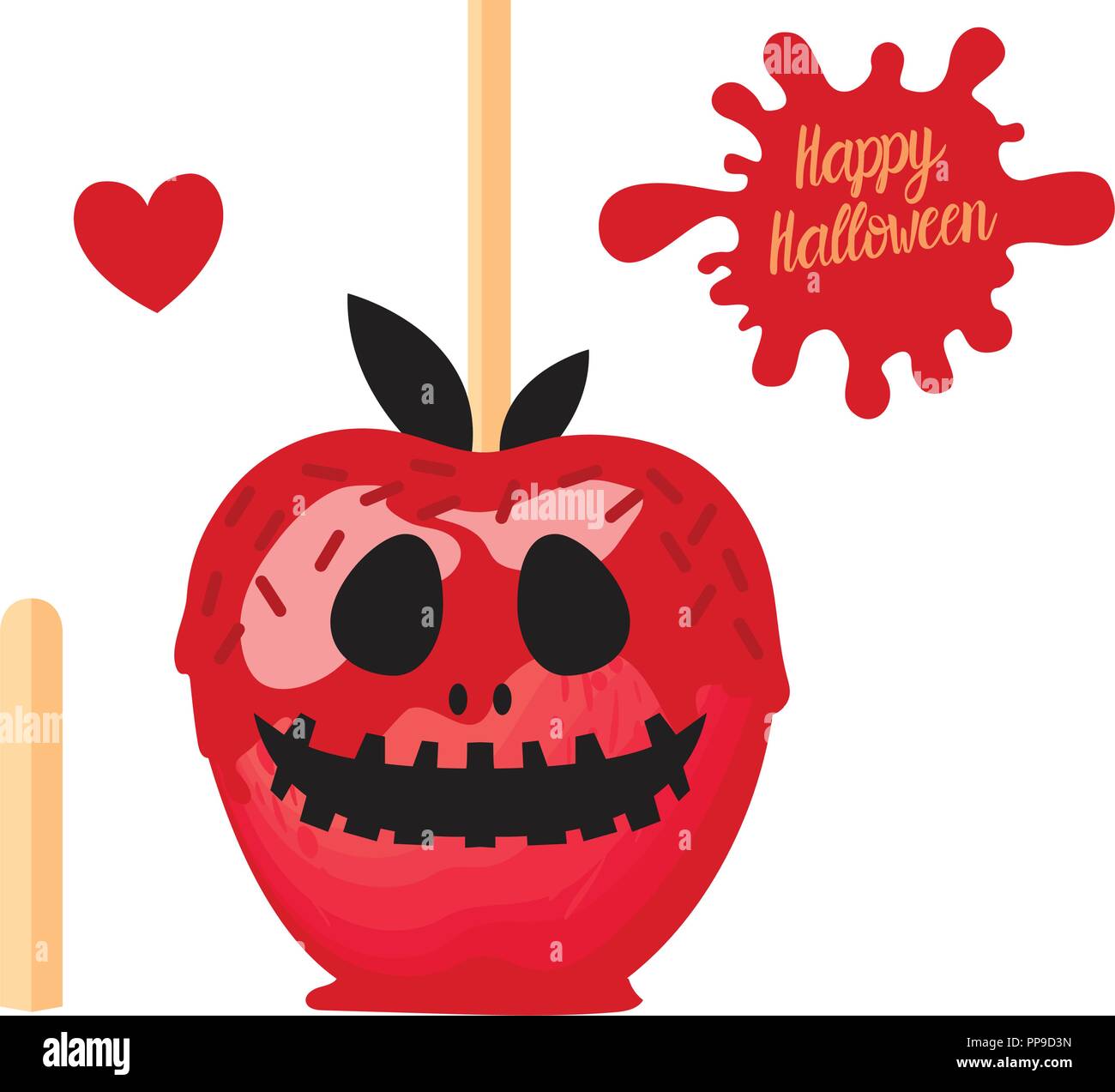 Halloween Candy Apple Clipart