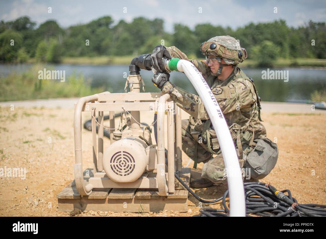 U.S. Army Reserve Pvt. James St. Gelaism, 651st Quartermaster Company ...