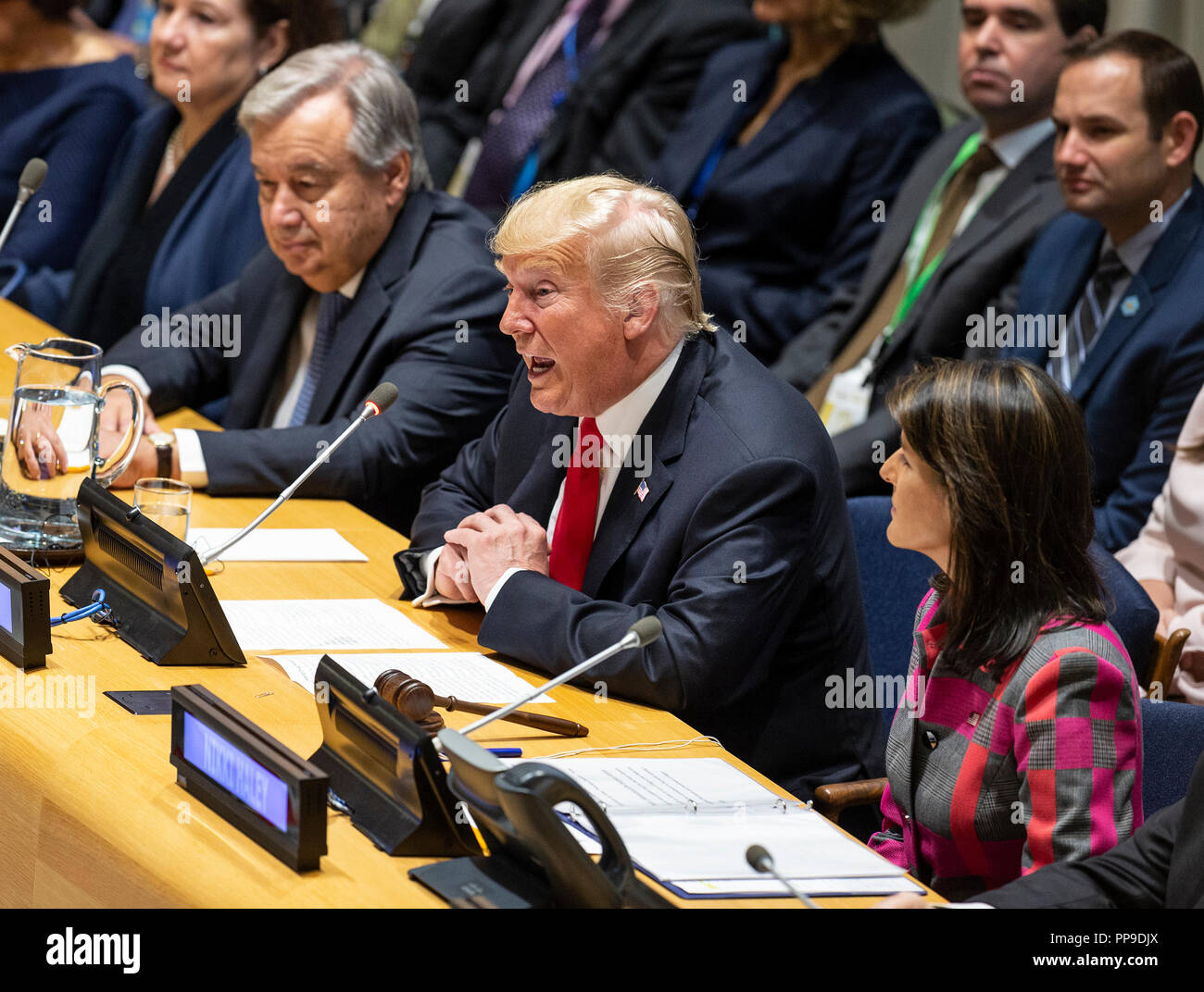 US President Donald Trump speaks at UN General Assembly high level ...