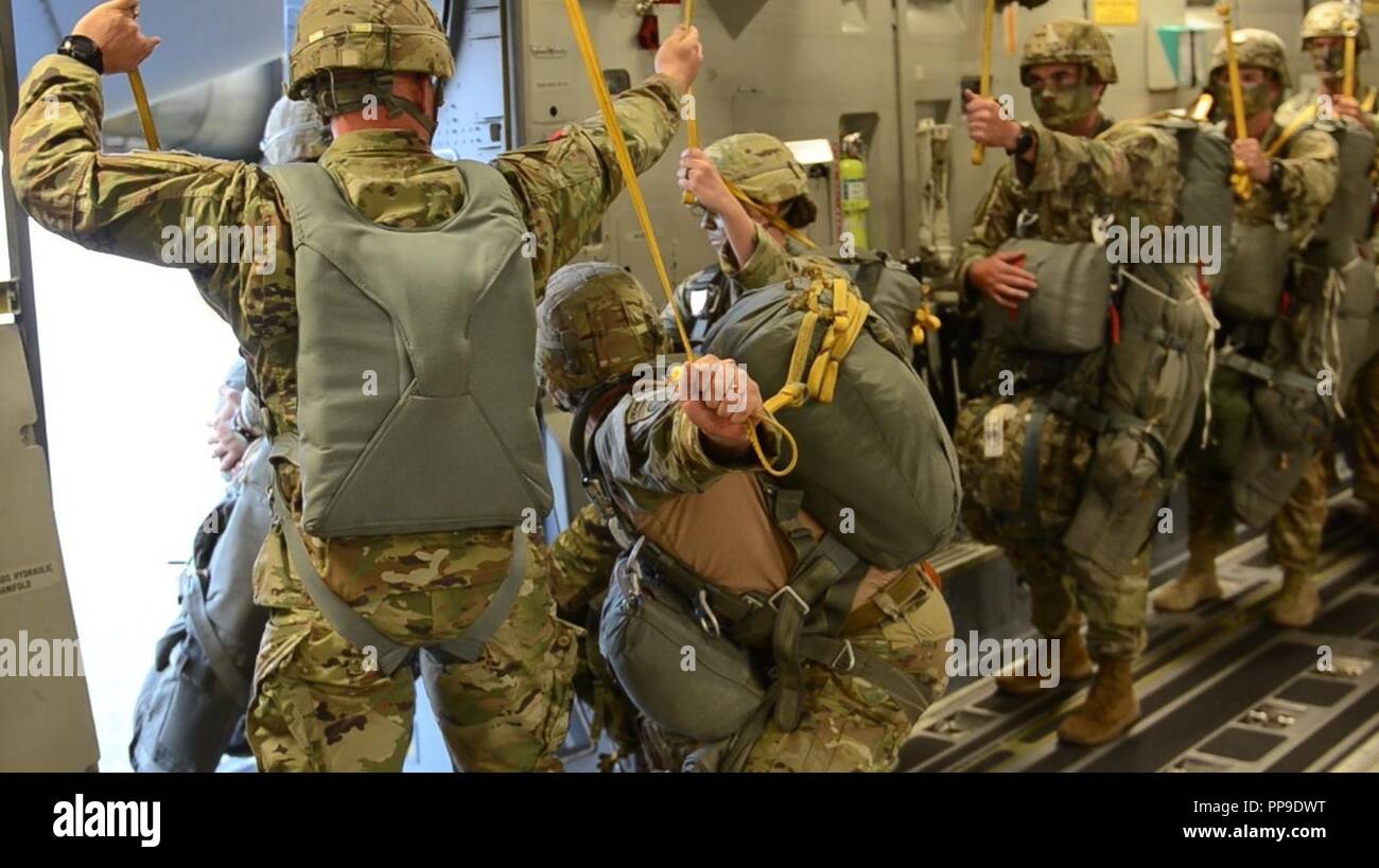 A jumpmaster from the 2nd Battalion, 505th Parachute Infantry Regiment ...
